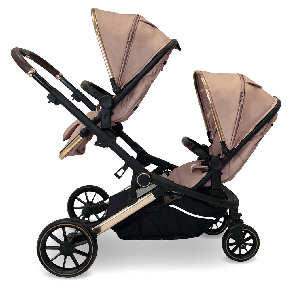 My Babiie MB33 Dani Dyer Giraffe Tandem Pushchair with Infant Carrier