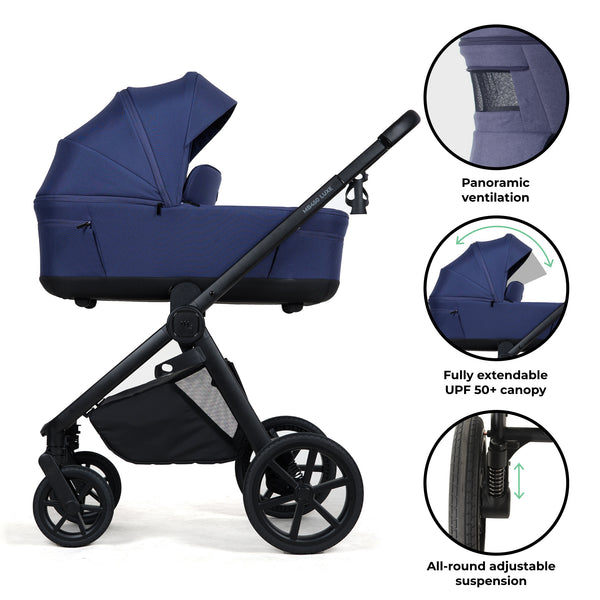 MB450 LUXE 3-in-1 Travel System with Rotating Car Seat + Toddler Seat ...